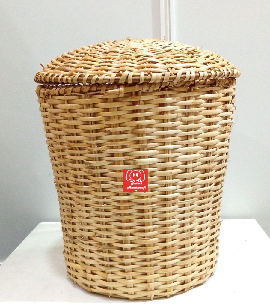 Cane & Reed Bin, Garbage Bin, Dustbin With Lid – Sudath Handicraft